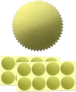 Amazon.com: 200 Pack, 2" Certificate Award Seals Stickers - Gold ...