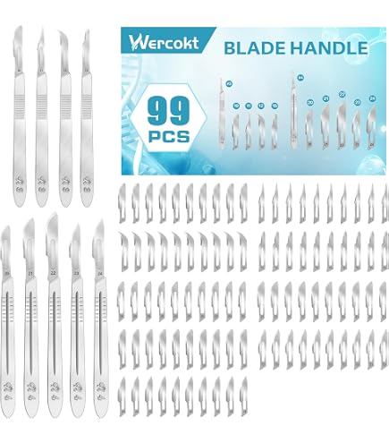 Scalpel Set 40 Pieces #11#23 Scalpels Surgical Sterile Blades With 2PCS ...