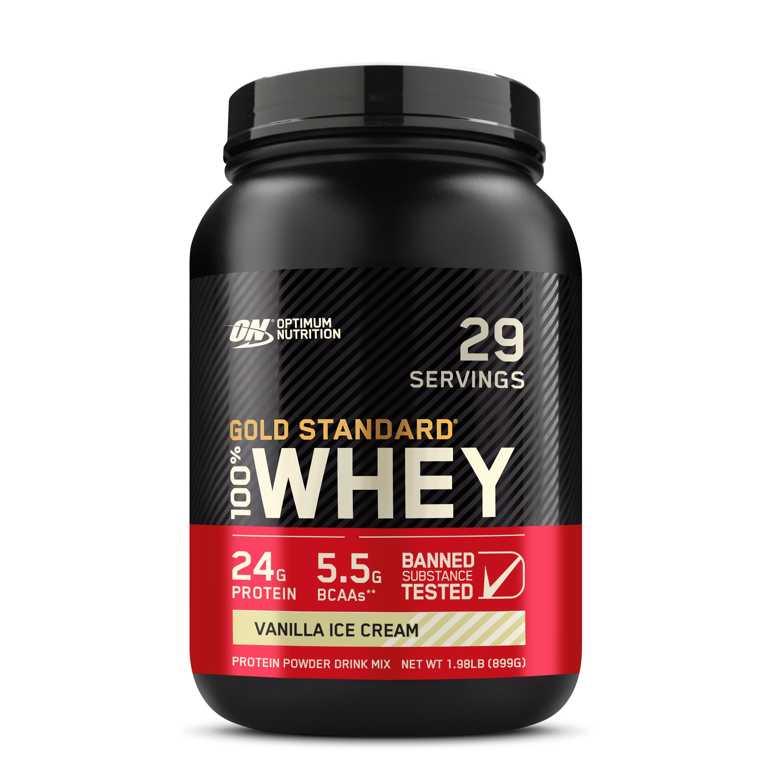 Optimum Nutrition Gold Standard 100% Whey Protein Powder, Vanilla Ice ...