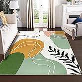 Amazon.com: Mid Century Modern Area Rug, Machine Washable 8x10 Rug for ...