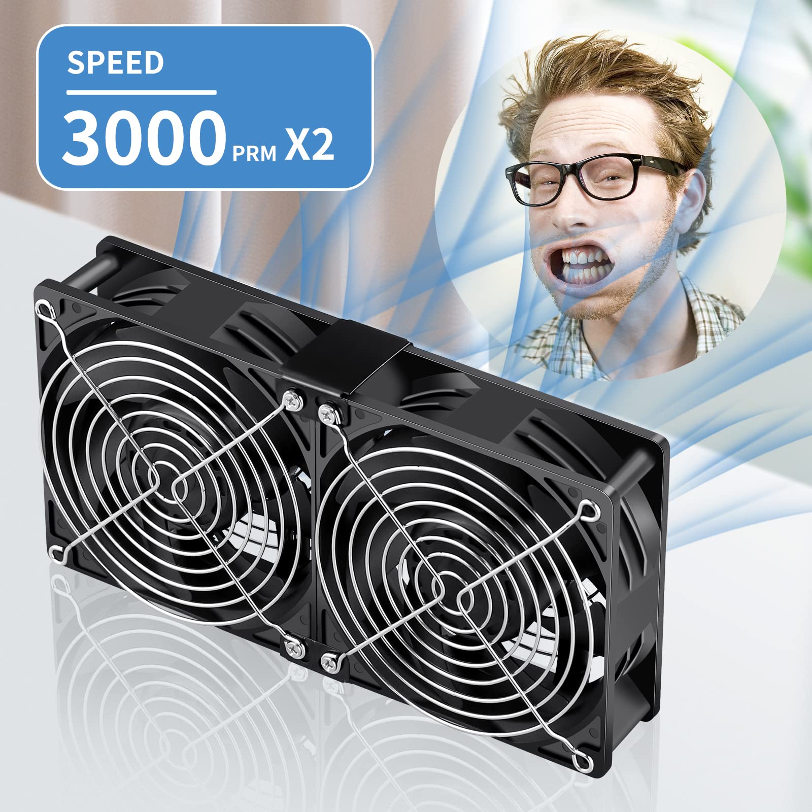 Mua Wathai 120mm 240mm x 38mm Computer Fan with AC Plug, Powerful Big ...
