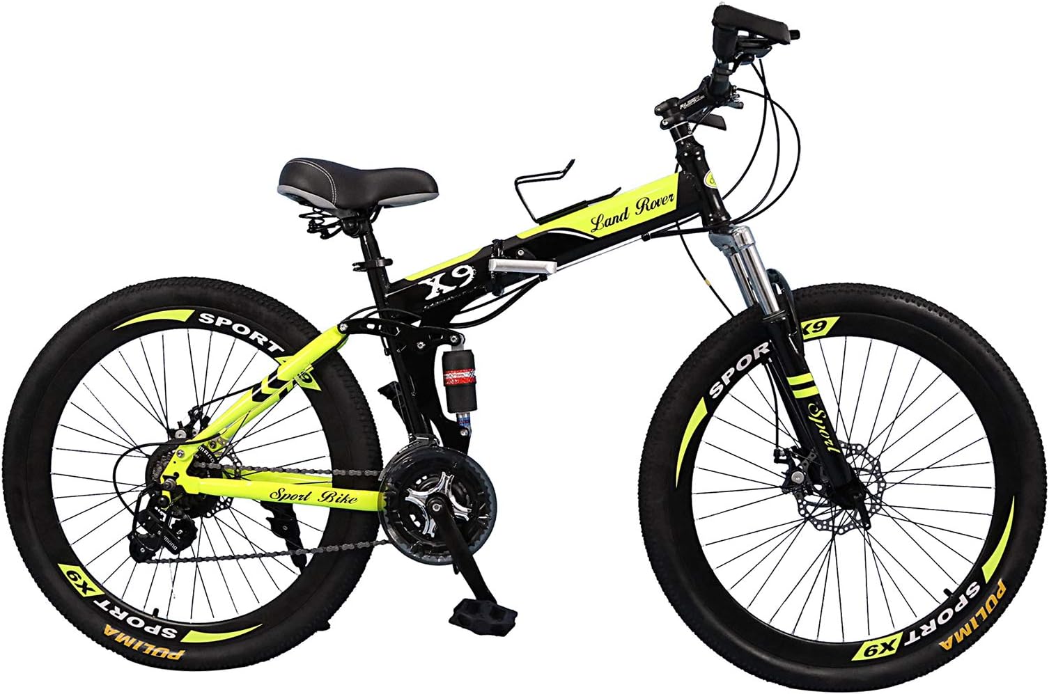 Land Rover X9 Foldable Mountain Bike, Black and Green price in UAE ...