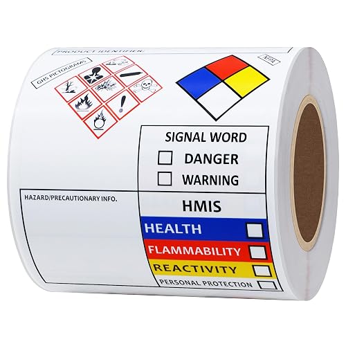 SDS OSHA Data Labels for Chemical Safety 3×4 Inch MSDS Stickers with ...