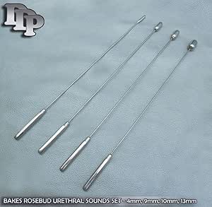 Amazon.com : Bakes Rosebud Urethral Sound Set, 4mm, 9mm, 10m, 13mm ...