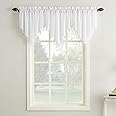 Amazon.com: No. 918 Erica Crushed Voile Ascot Beaded Sheer Rod Pocket Curtain Valance : Home ...