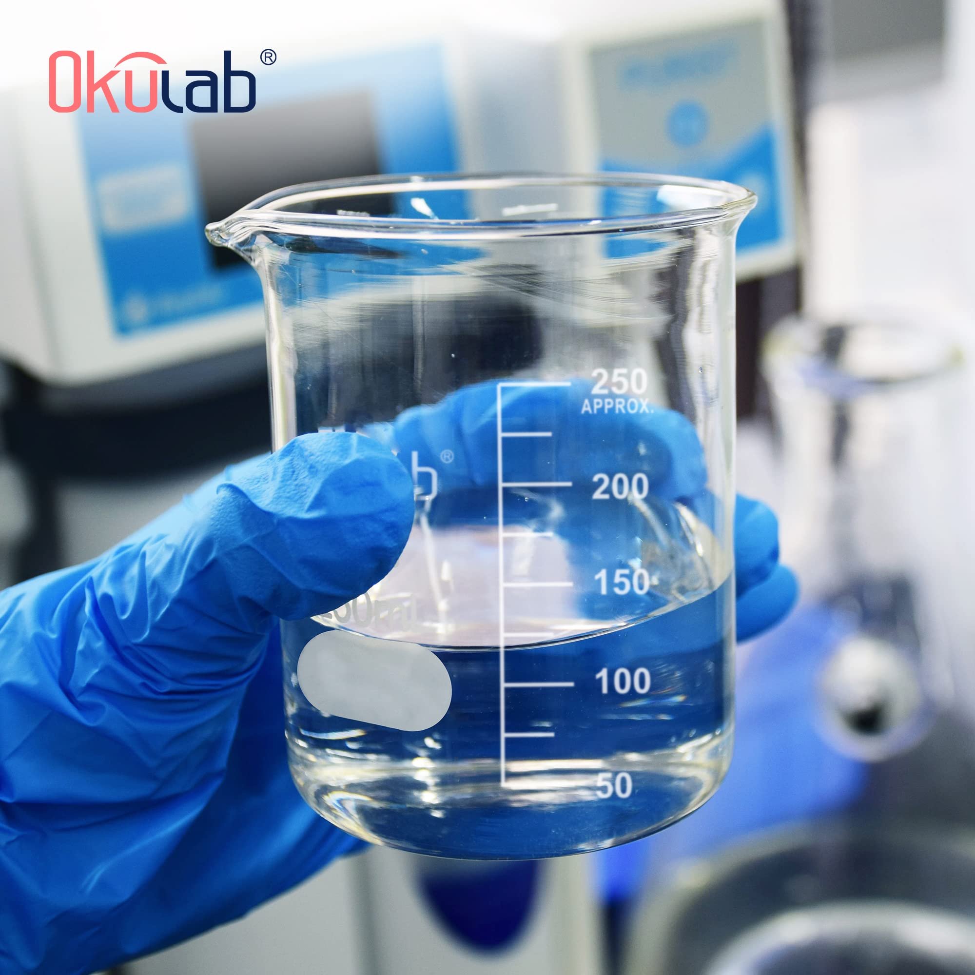 Okulab Glass Beaker, Graduated 3.3 Borosilicate Glass Beaker Set, 12pcs Of 200ml Low Form ...