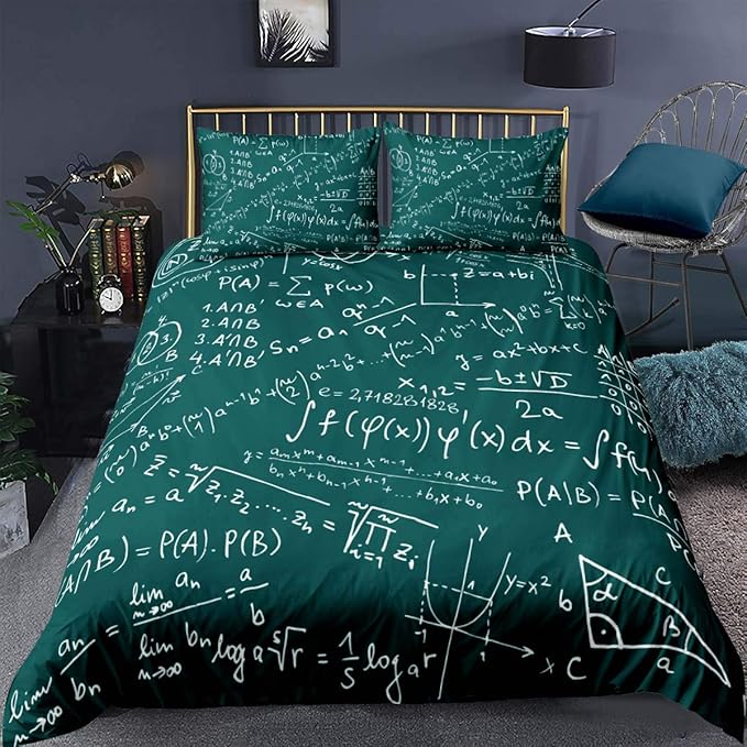 Loussiesd Mathematics Lesson Notes Bedding Set Student Boys, Equations ...
