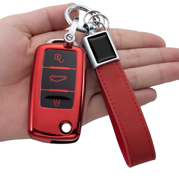 for VW Key Fob Cover,Compatible for VW Beetle Passat Tiguan Touran ...