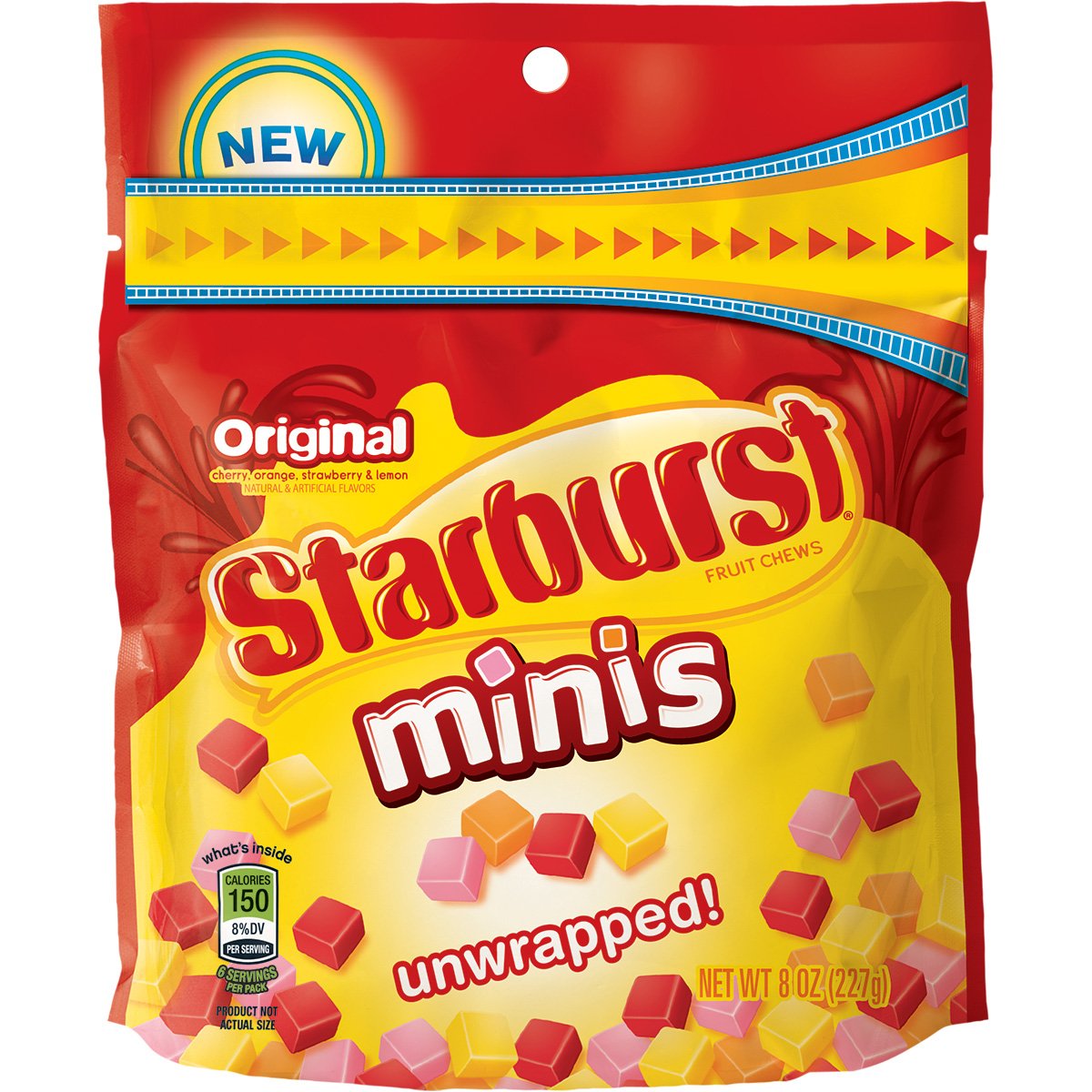 Amazon.com : Starburst, Mini Fruit Chews, FaveReds, Unwrapped, 8-Ounce ...