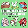 Amazon.com: Country Farm Bold and Easy Coloring Book: Simple to Color ...