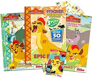Amazon.com: Disney Junior Lion Guard Coloring Book Bundle - 4 Lion ...