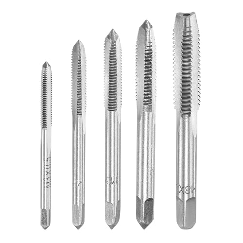 uxcell M3 M4 M5 M6 M8 Hand Threading Tap Set High Speed Steel Straight ...