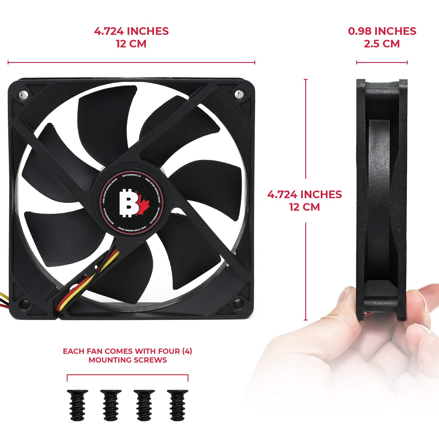 Mua High Airflow PC Case Fan - 120mm 3-Pin 3000RPM Dual Ball Bearing ...