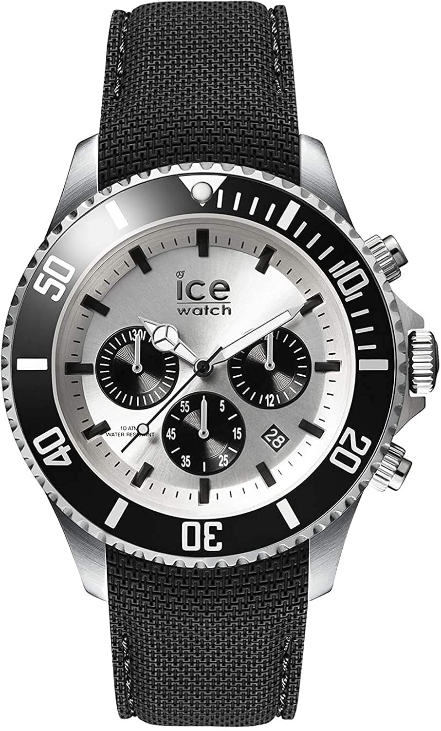 Ice-Watch - ICE steel Black Silver Chrono - Men's wristwatch with ...