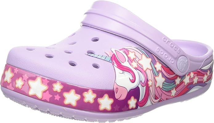 Crocs Unisex-Baby Kids' Fun Lab Unicorn Clog | Comfortable Slip on Shoe ...