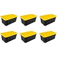 Amazon.com: Sterilite 38 Gal Industrial Tote, Stackable Storage Bin ...