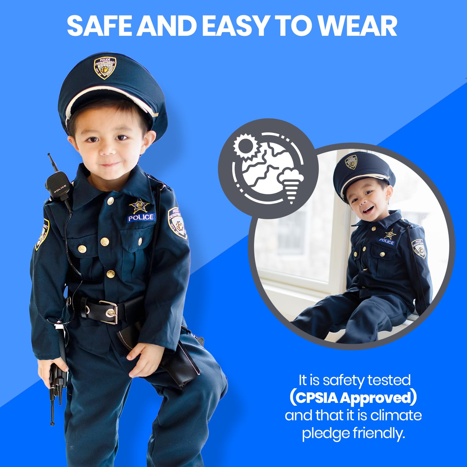 Mua Police Costume for Kids - Police Officer Costume for Boys - Cop ...