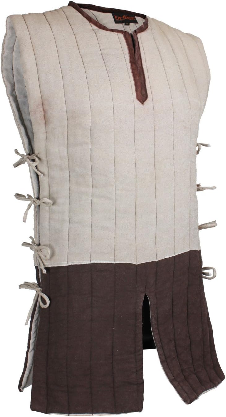 Epic Armoury Ready for Battle Gambeson Sleeveless LARP Robe Black or ...