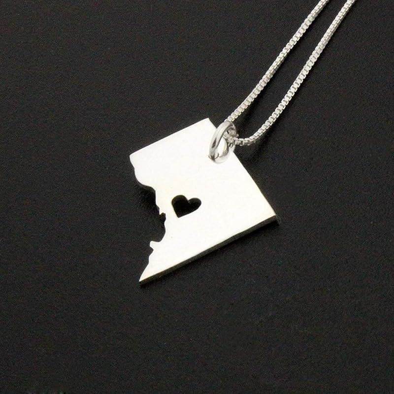 Amazon.com: WASHINGTON DC necklace Personalized sterling silver ...