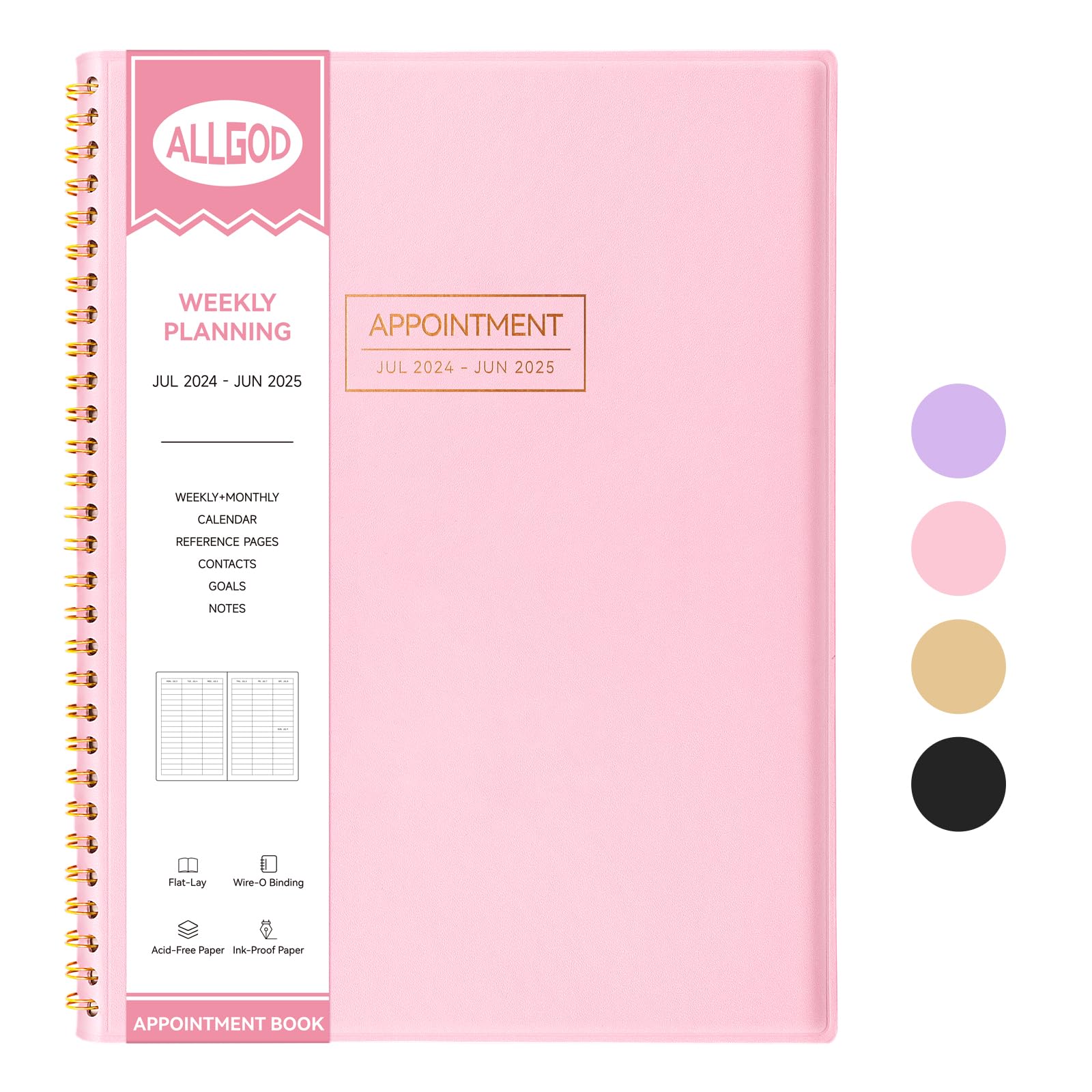 Mua ALLGOD Appointment Book 2024-2025 Weekly Daily Hourly Planner 8.5 ...