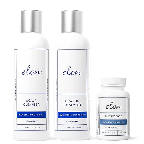 Elon Complete Kit for Early Hair Loss – Elon Scalp Cleaner & Leave-In ...