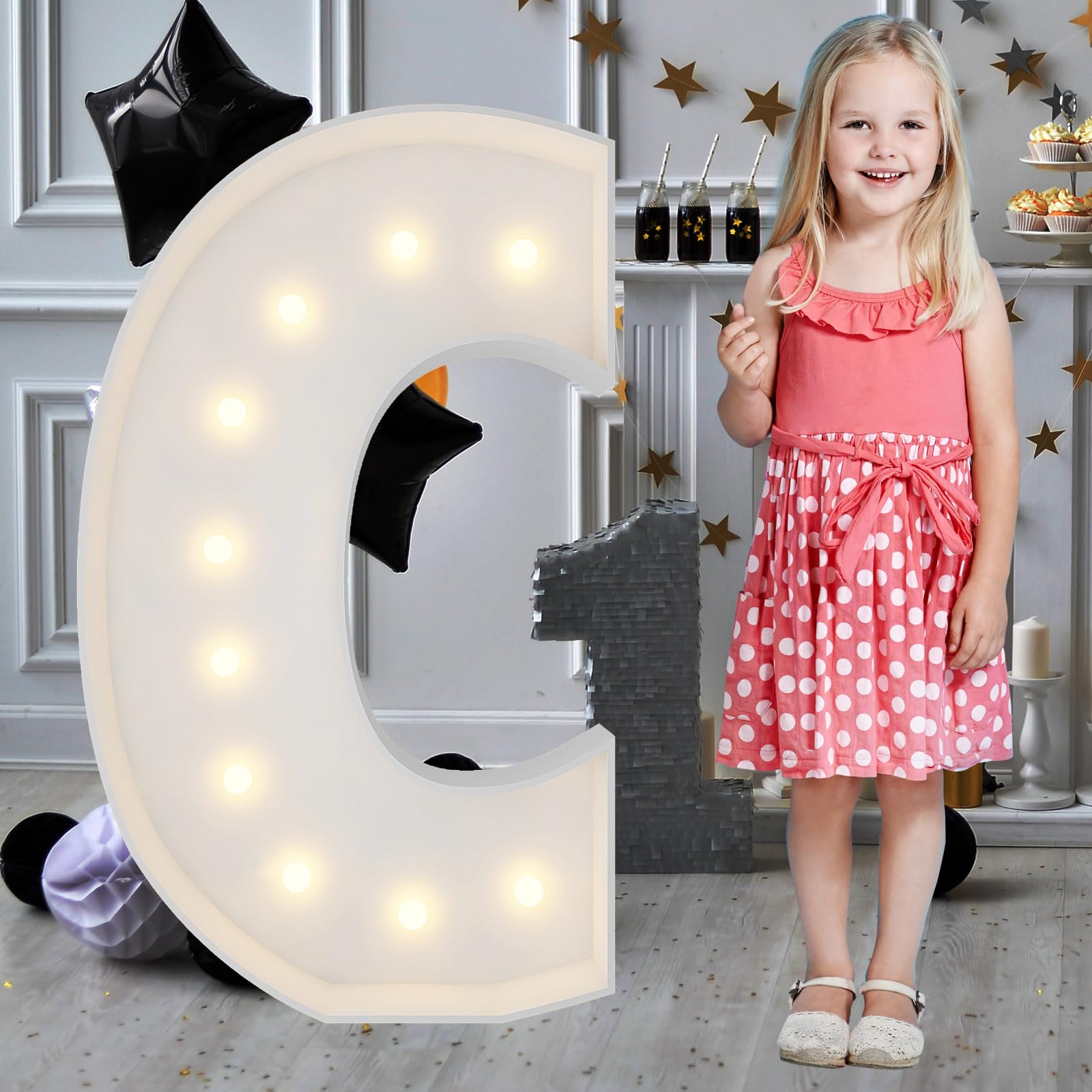 3FT Marquee Light Up Letters C, Big Marquee Letter for Baby Shower ...