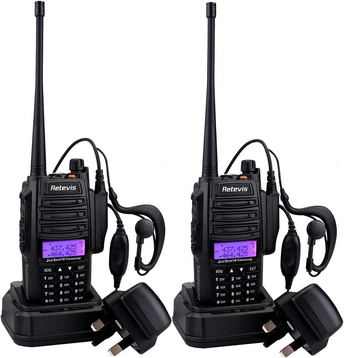 Retevis RT6 Dual-Band Walkie Talkie IP67 High Power 128: Amazon.co.uk ...
