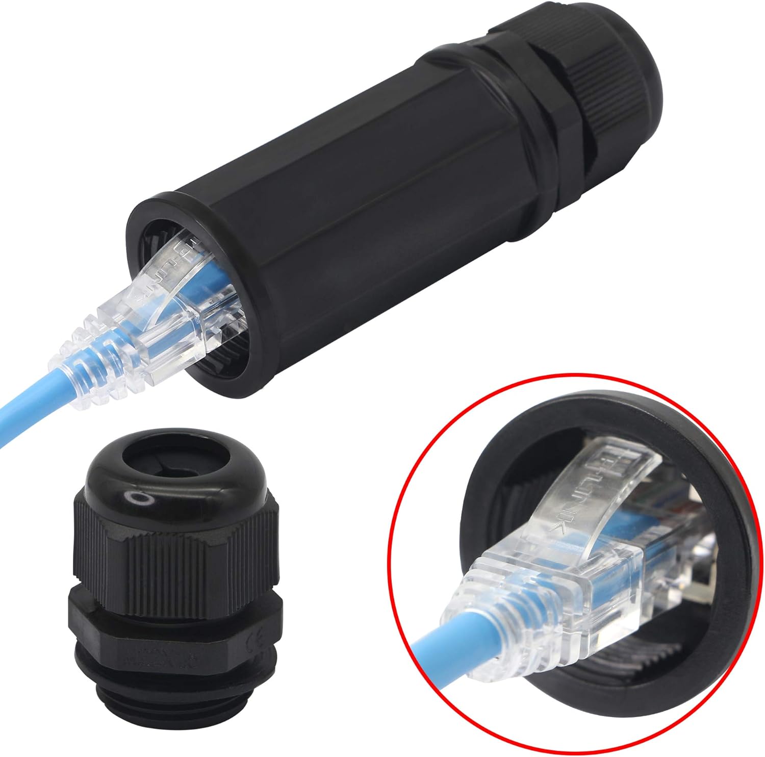 GINTOOYUN-RJ45 Waterproof Connector,Shielded RJ45 Female to Female ...