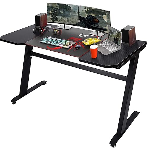 Lucky Pet Ergonomic Gaming Desk Large Computer Table - Ergonomic ...
