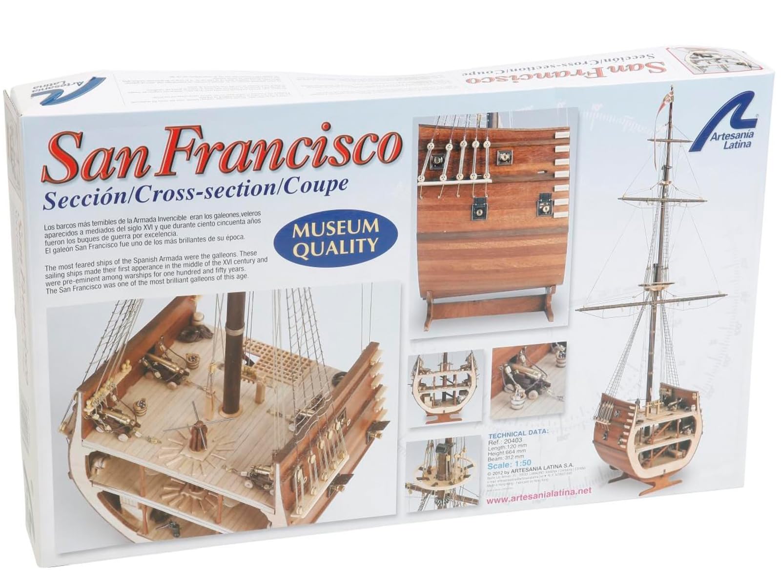Mua – Wooden Ship Model Kit – Spaniard Galleon Cross-Section, San ...