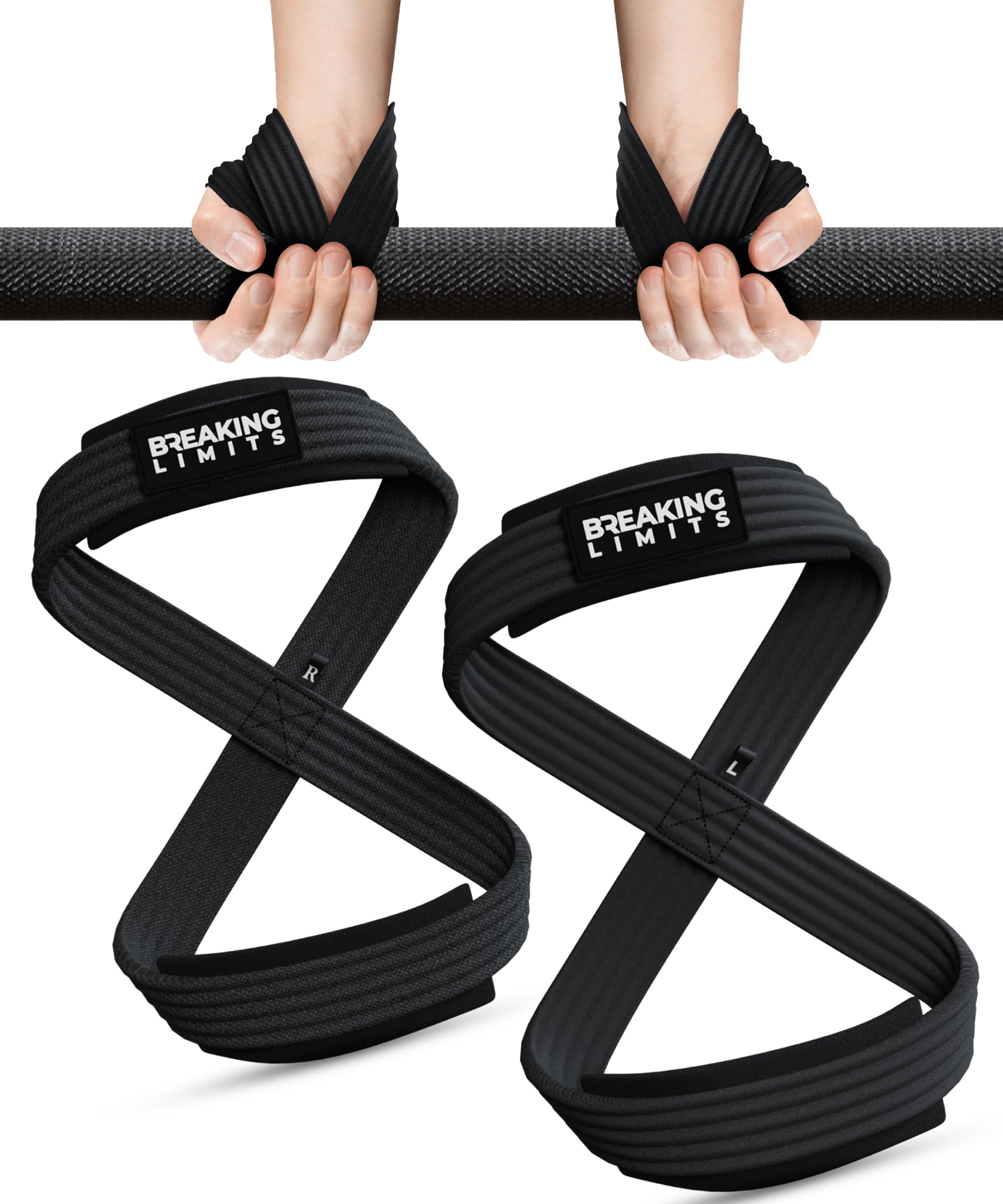 BREAKING LIMITS Figure 8 Lifting Strap - Deadlifting Straps for Men ...