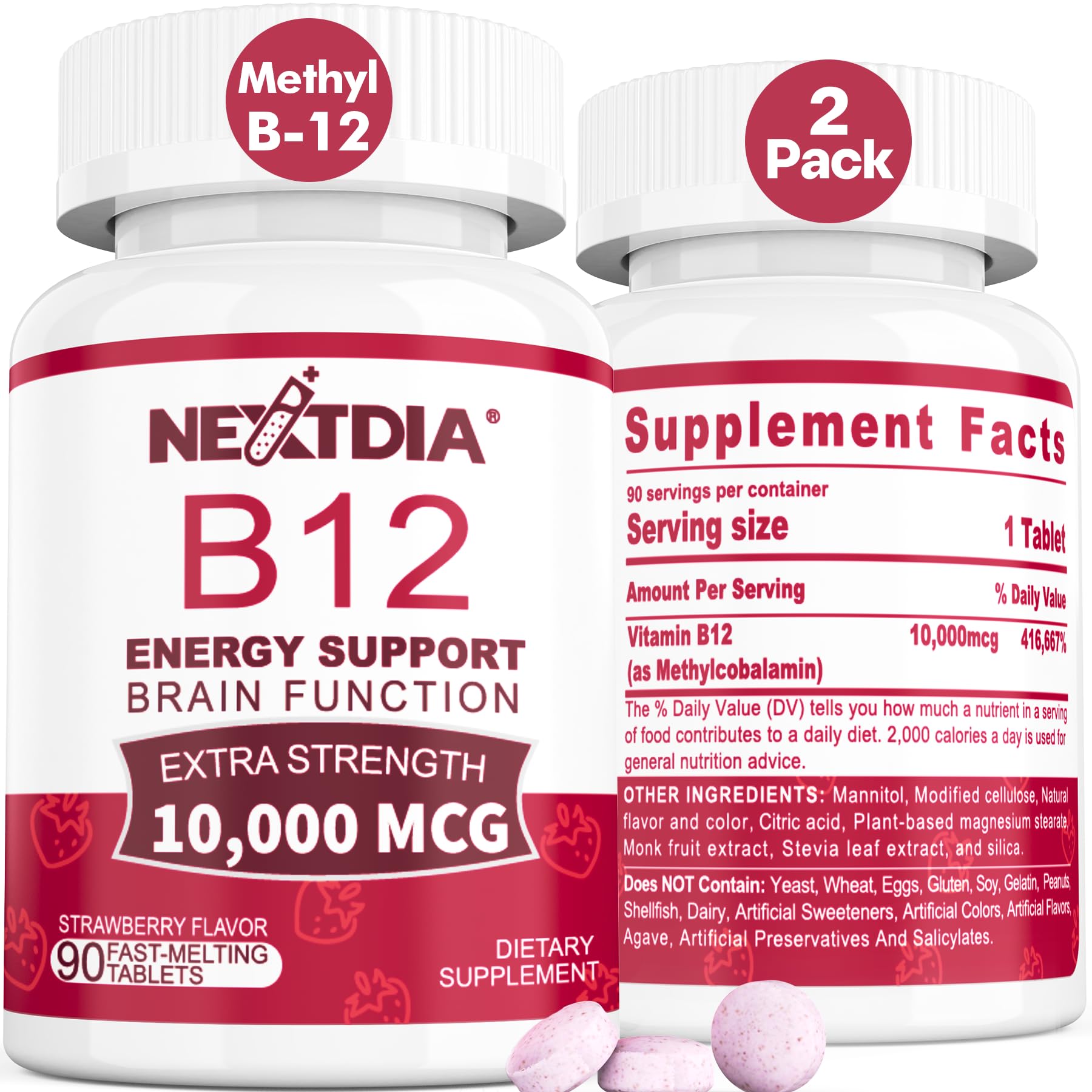 Mua B12 Vitamins 10,000 mcg, Methylated Vitamin B12 Sublingual - Energy ...