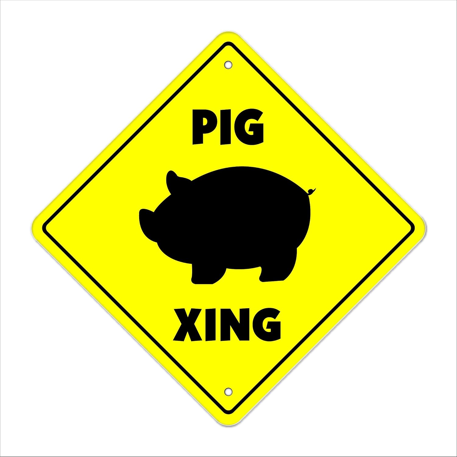 Amazon.com: Pig Crossing Sign Zone Xing | Indoor/Outdoor | 14" Tall New ...