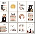 Amazon.com: KINYEYE 12PCS Boho Classroom Positive Bohemian Posters ...