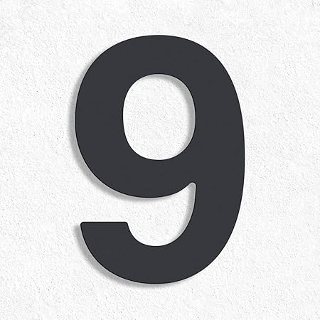 Thorwa® Design house number 9 "V2 A Stainless Steel Coated RAL 7016 ...