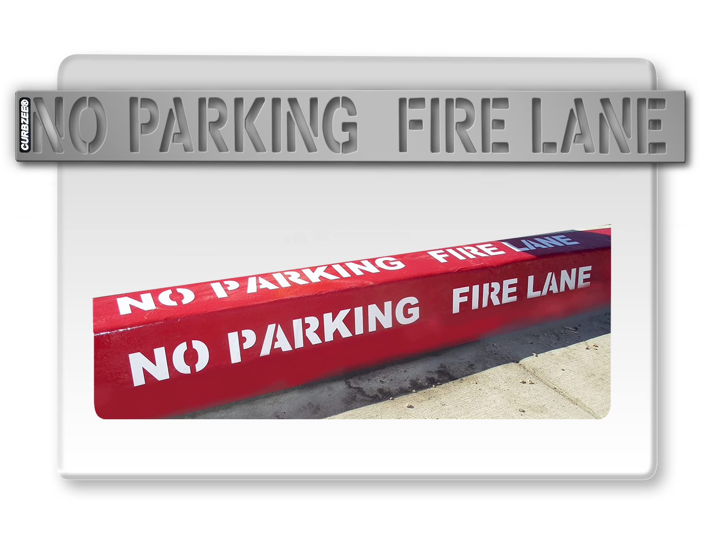 Mua Curb N Sign Fire Lane Stencil - 4 Inch Premium No Parking Stencil ...