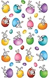 Oster-Aufkleber Ostern-Sticker rund Ø 30mm selbstklebende PE-Folie, 100 ...