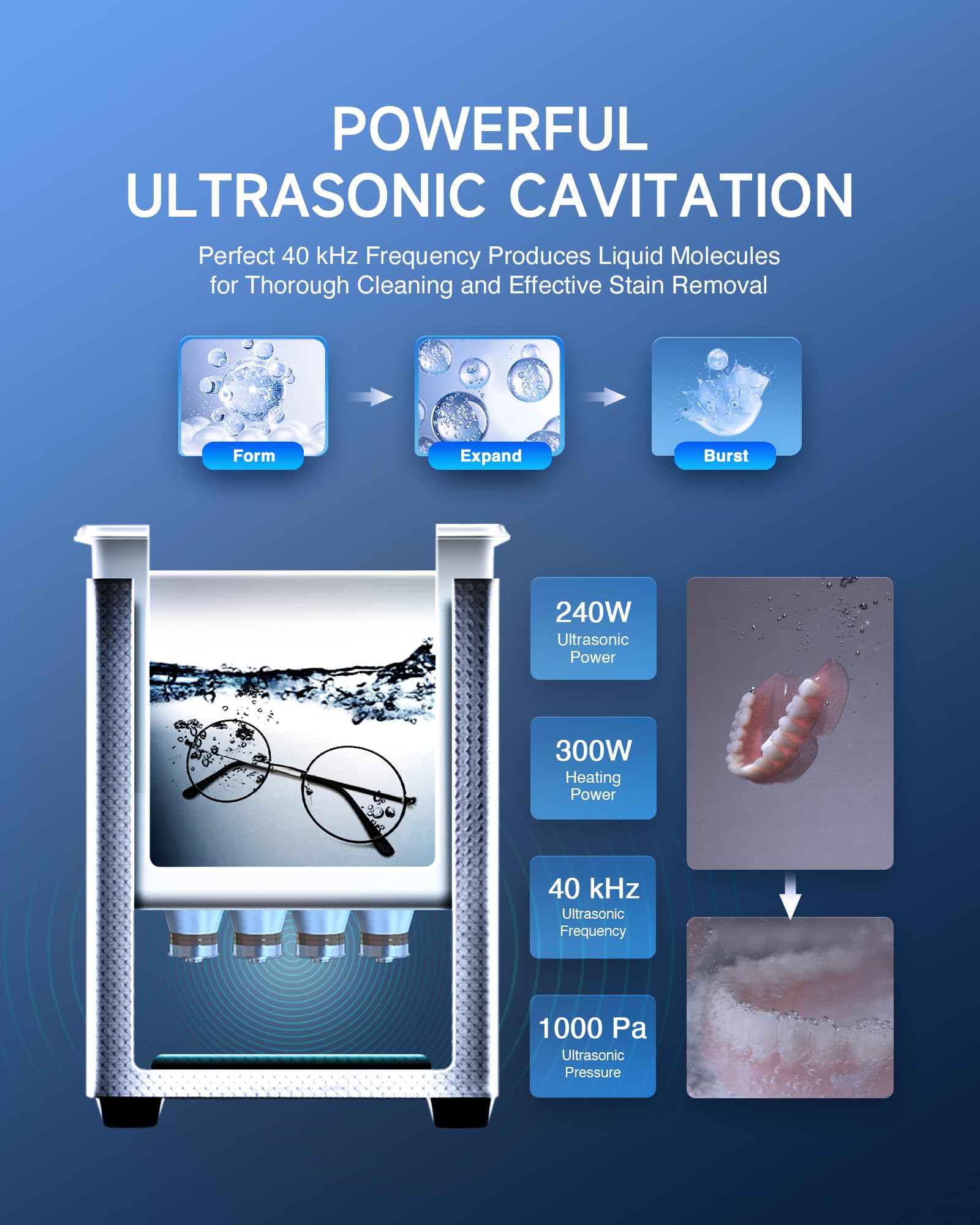 CREWORKS 10L Digital Ultrasonic Cleaning Machine With Heater & Timer ...