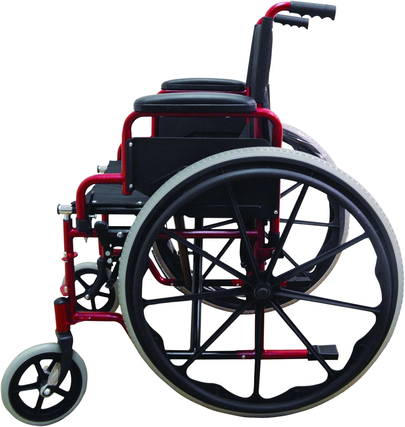 The Aidapt Self Propelled Steel Wheelchair has a powder coated frame ...