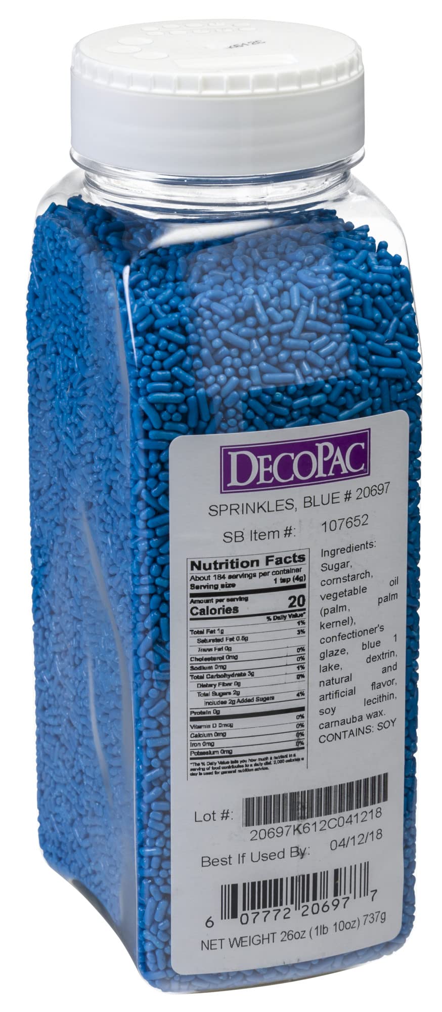 DecoPac Blue Sprinkles | Extra Large 26oz Pack | Cake Sprinkle Mix ...