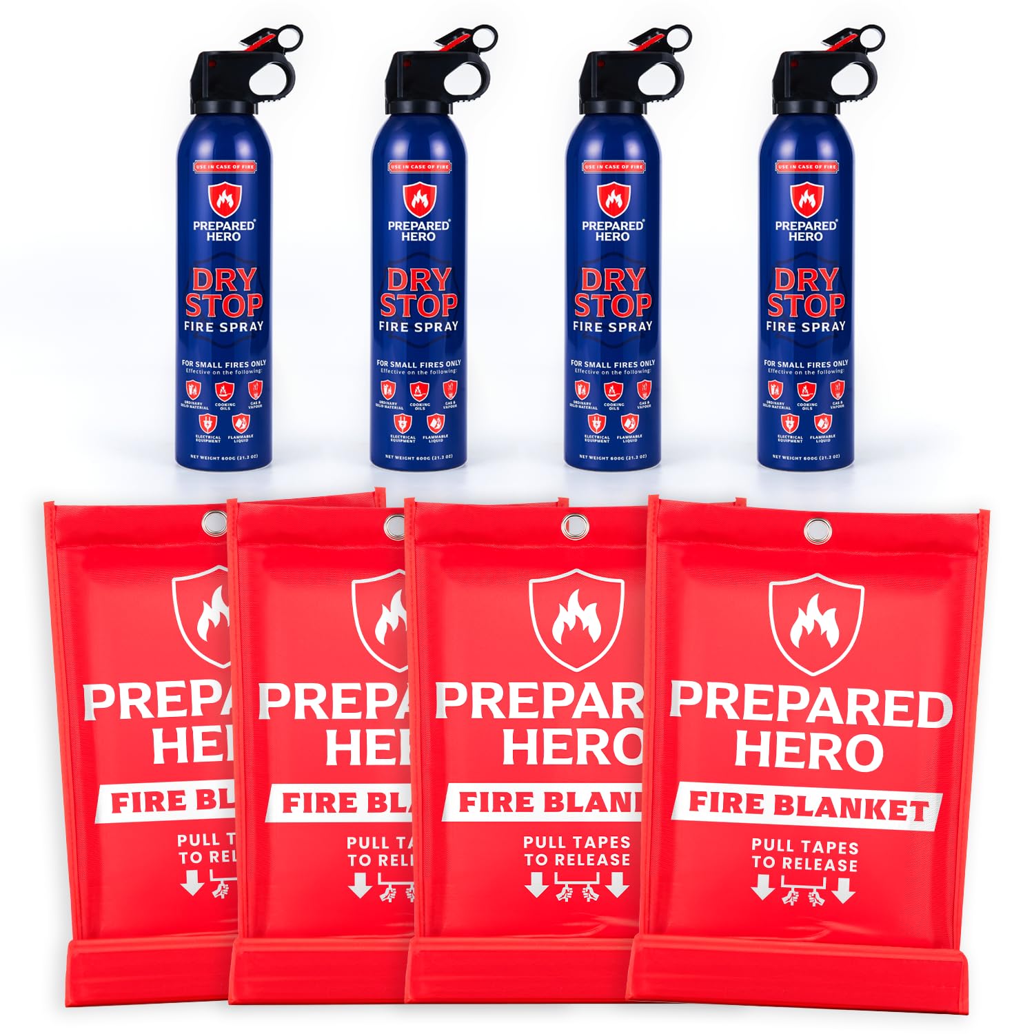 Mua Prepared Hero 4x4 Fire Blanket & Dry Stop Fire Spray Bundle Two 4 ...