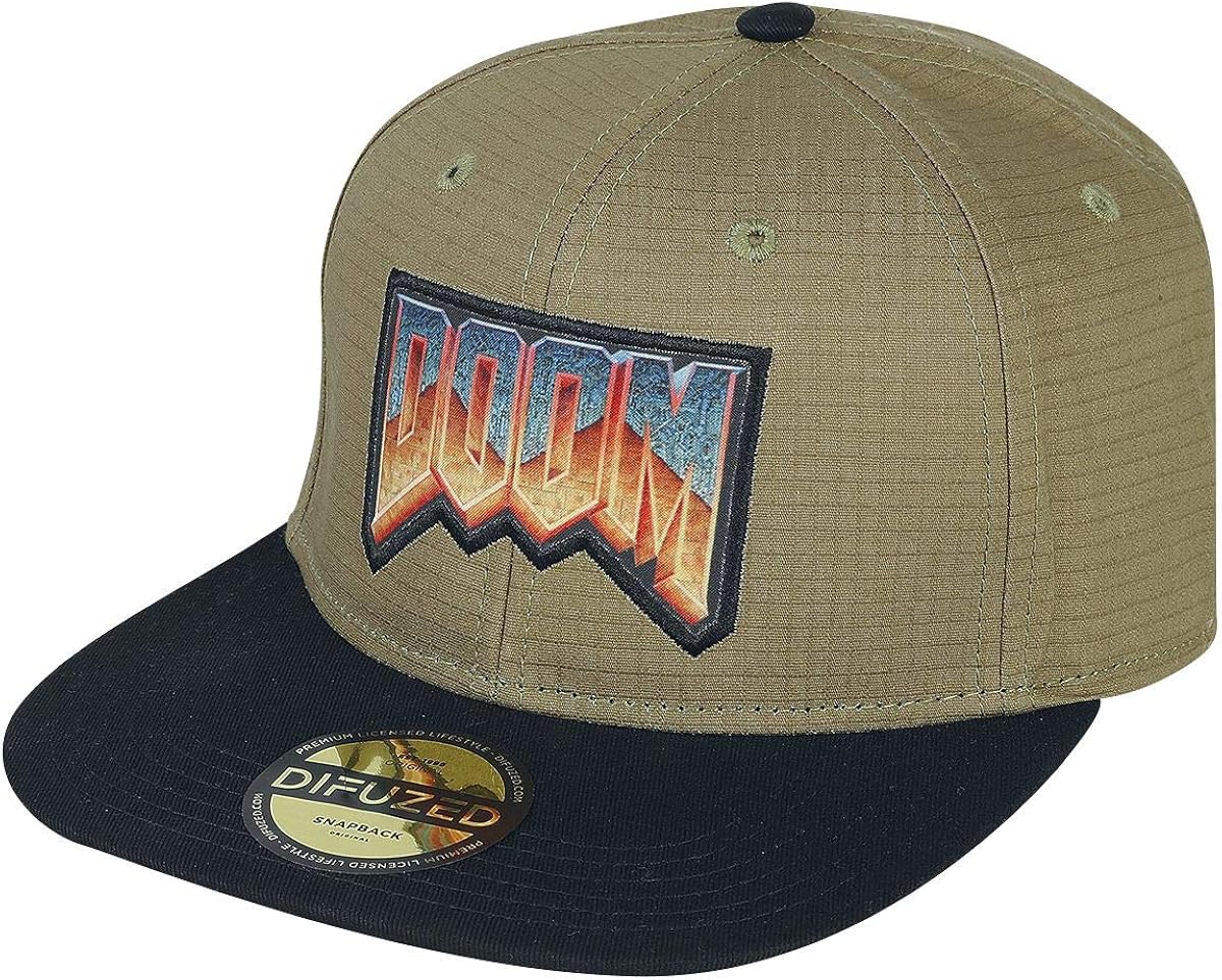 Doom Eternal Original Retro Logo Snapback Baseball Cap, Unisex, Light ...