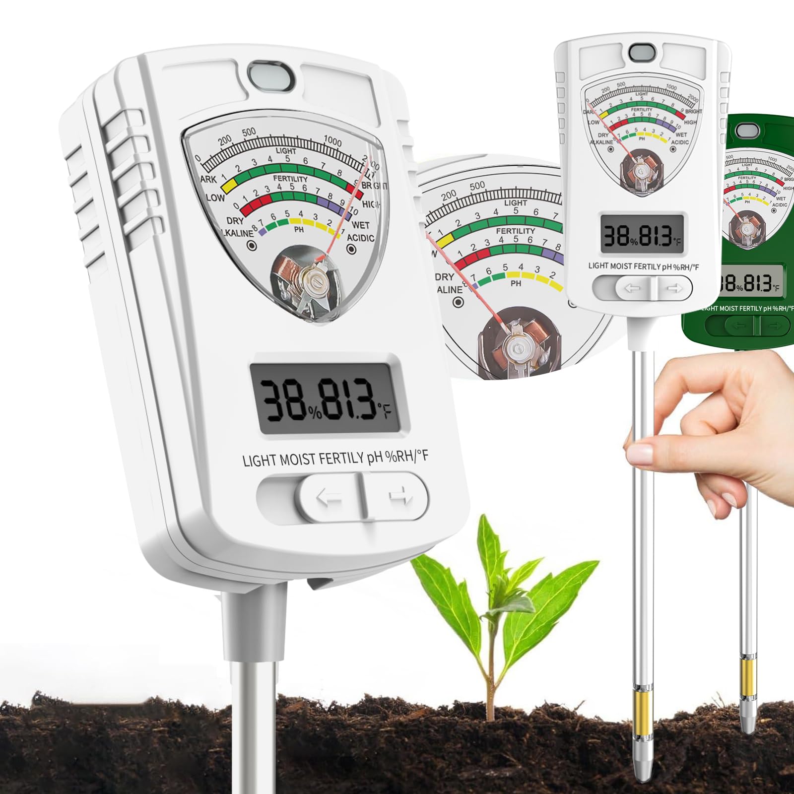 Mua Soil Moisture Meter, 7-in-1 Soil pH Meter, Soil Tester of Moisture ...