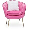 Amazon.com: MoNiBloom Upholstered Velvet Accent Chair Elegant Mid ...