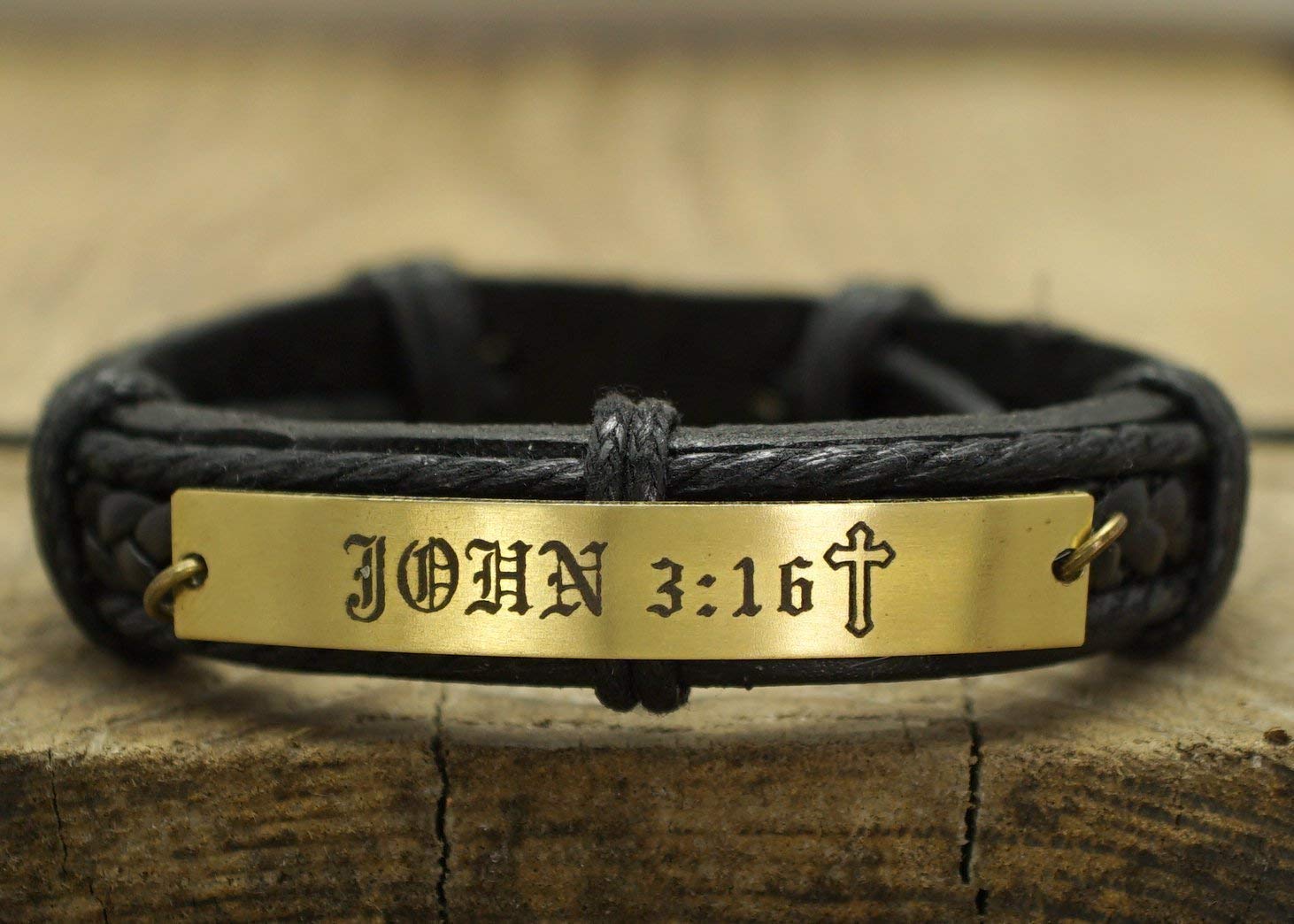 Amazon.com: Custom Bible Verse Bracelet for Men- John 3:16 ...