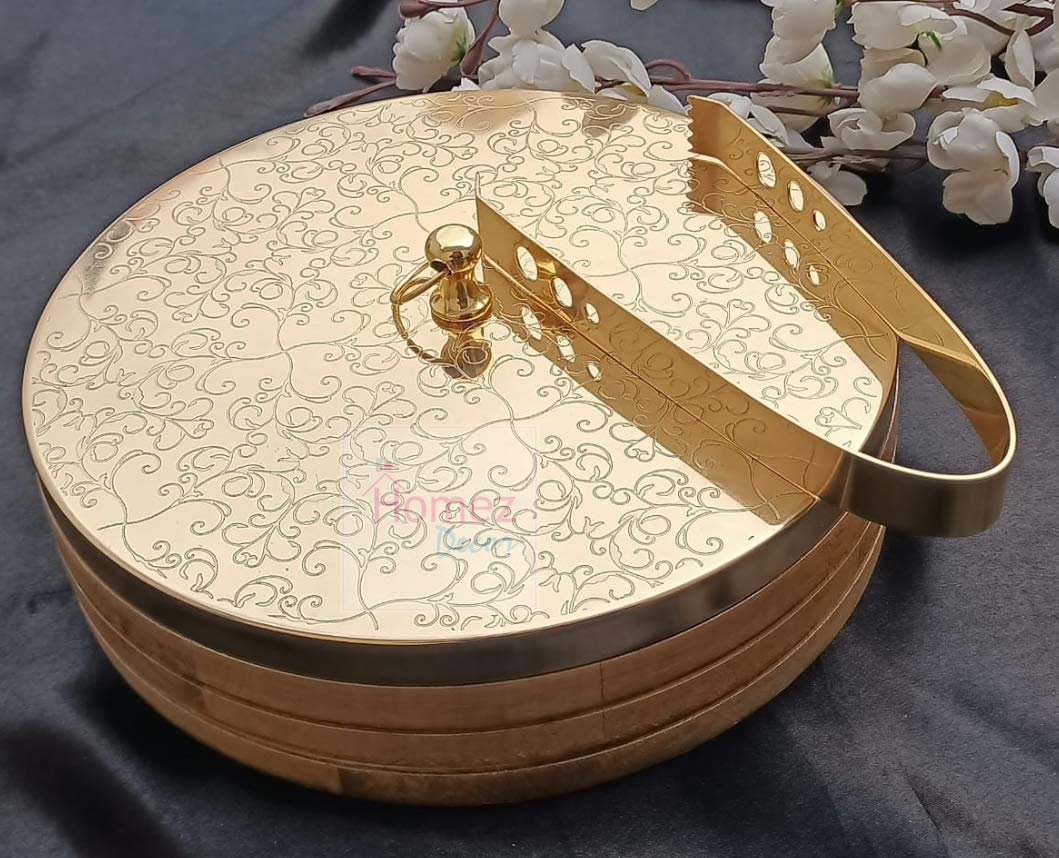 Homez Decor Multipurpose Wooden Roti, Chapati Box Container for Kitchen ...