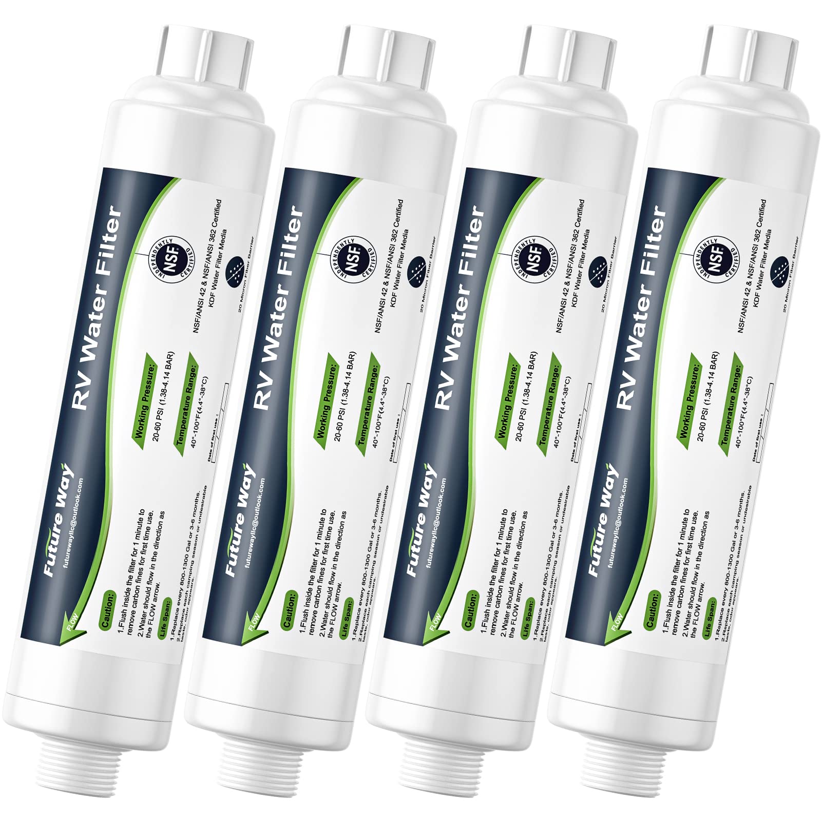 Future Way 4-Pack RV Water Filter, Reduces Odors, Sediments and Bad ...