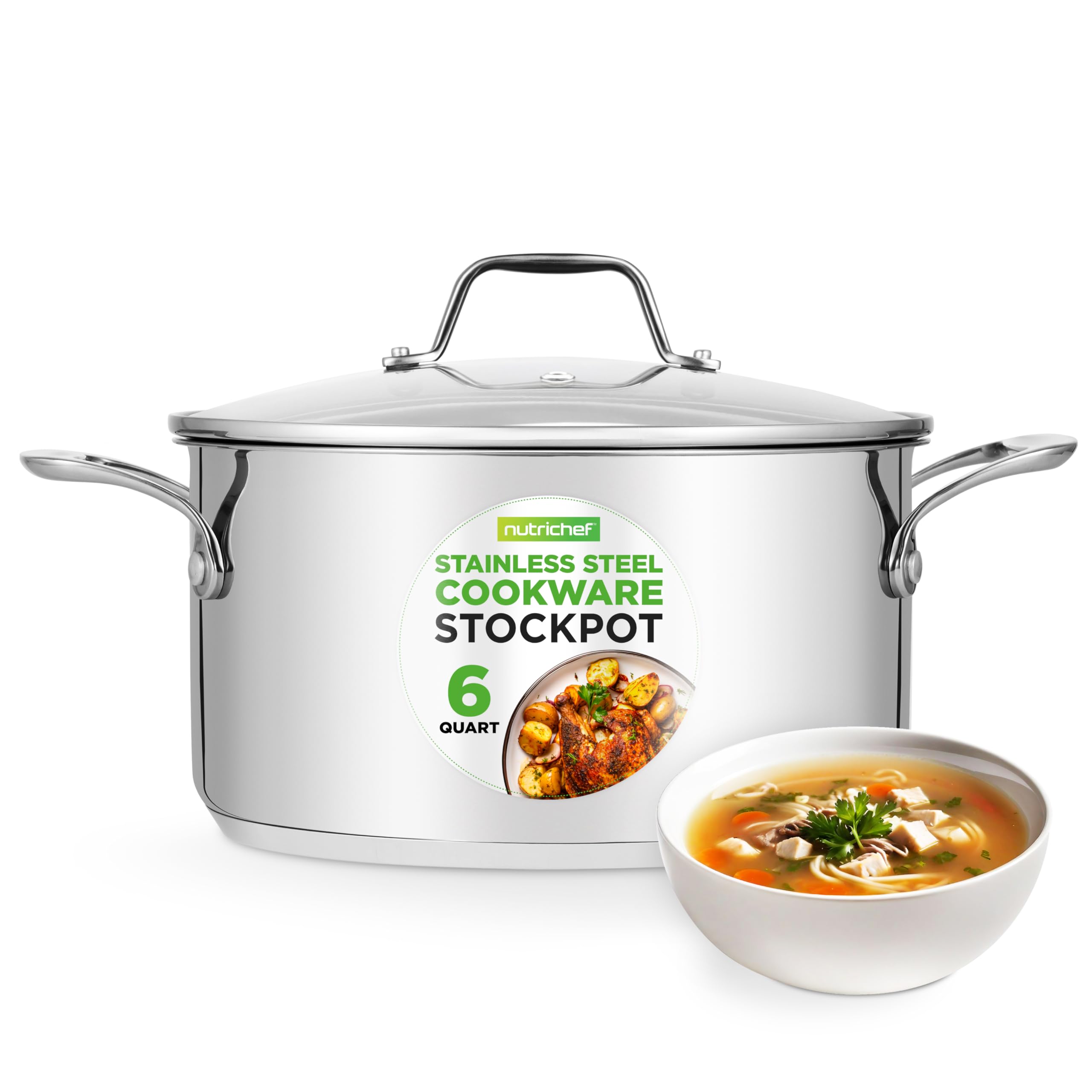 Mua 6-Quart Stainless Steel Stock Pot - 18/8 Food Grade Steel Heavy ...