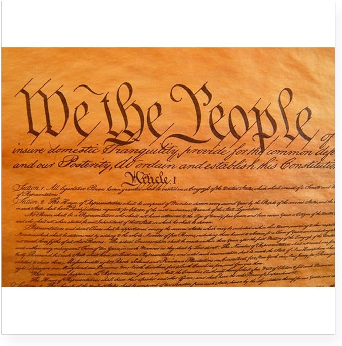 Amazon.com: CafePress US Constitution Sticker Square Bumper Sticker Car ...