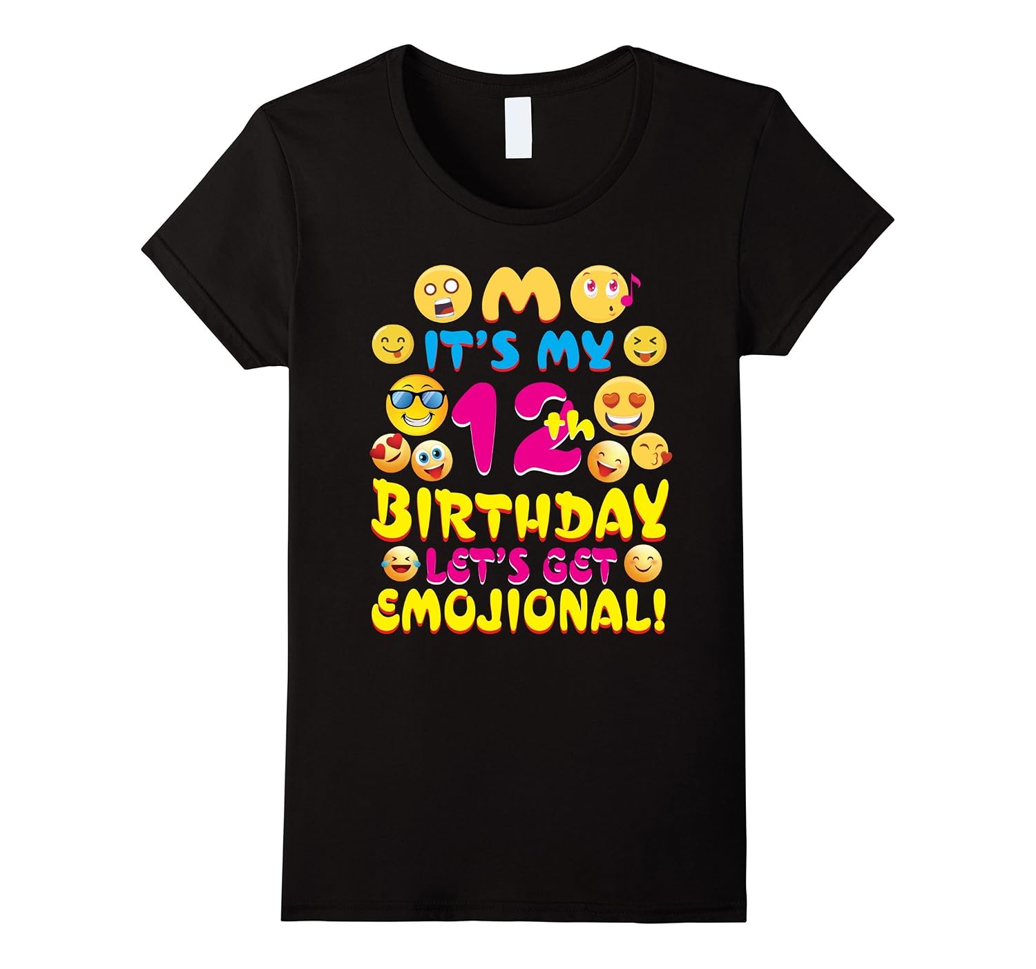 It’s My 12TH Birthday Years Old With Cute Emoji Shirt Gift-4LVS ...